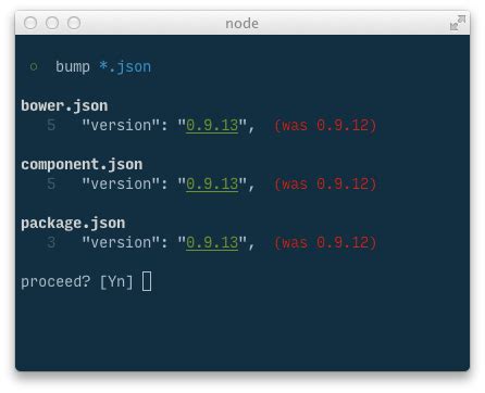 Github Rstacruz Bump Cli Command Line Version Incrementer