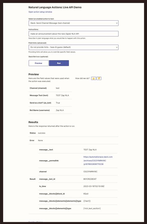 Nla Natural Language Actions With Ai Api By Zapier Zapier Community