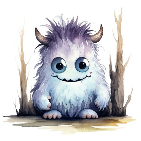 Premium Photo Magical Watercolor Monster Makes Anything Possible