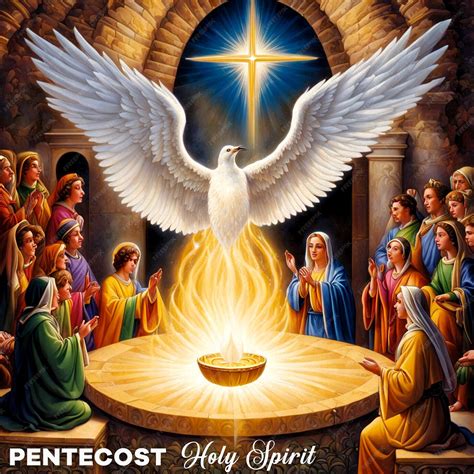 El Fondo De La Paloma Blanca De Pentecostés Con El Espíritu Santo En