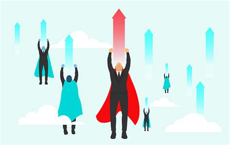 빨간 케이프 플라이와 사업가의 그림은 자신의 경쟁자를 통과합니다 비즈니스 경주 스톡 플랫 벡터 일러스트레이션 개념에 대한 스톡 벡터 아트 및 기타 이미지 Istock