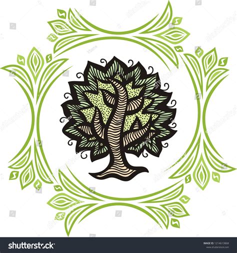 Beautiful Pattern Tree Vector Illustration Stock Vector Royalty Free 1214613868 Shutterstock