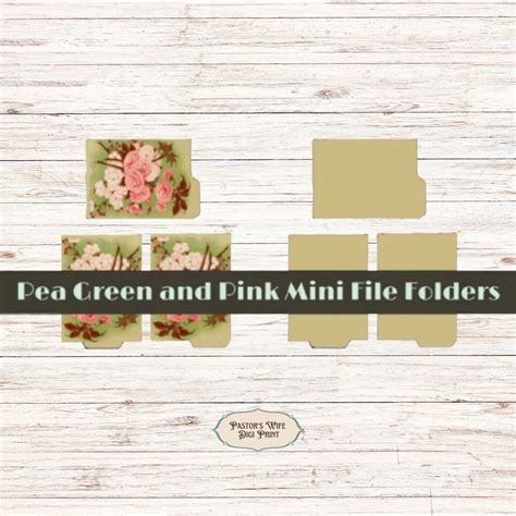 Mini File Folders Victorian Mini File Folders Junk Journal Mini Folders Junk Journal Insert