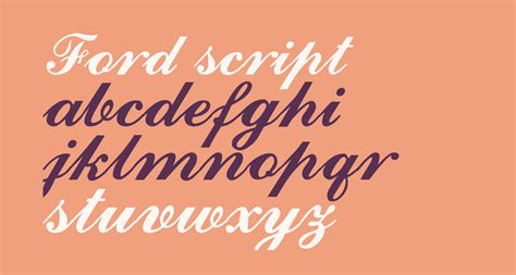 Ford Script Free Font What Font Is