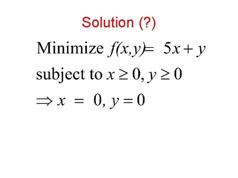 Examples Of Various Formulations Of Optimization Problems Example