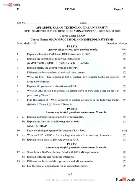 2019 dec ee309 f ktu qbank pdf digital electronics central