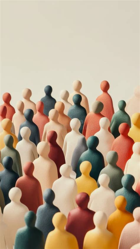 Colorful Gathering Of Abstract Figures Symbolizing Unity And Diversity