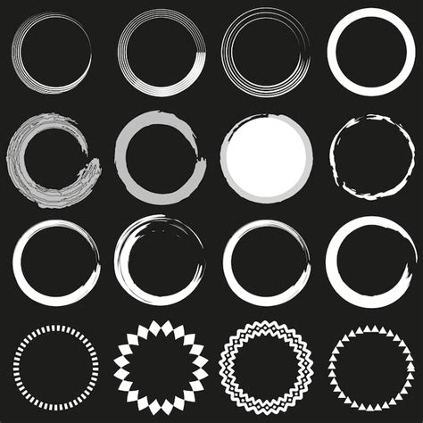 Premium Vector Collection Of Circular Frames Variety Of Circle