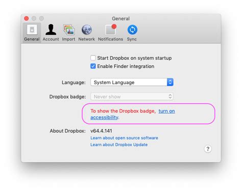 why does dropbox require accessibility ask different