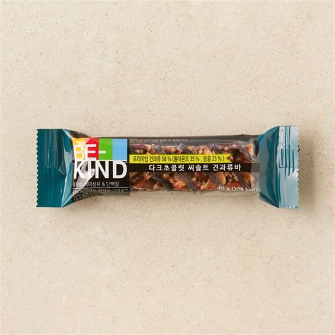 한국마즈 비카인드 다크초콜릿 씨솔트 견과류바 40g 믿고 사는 즐거움 Ssg Com