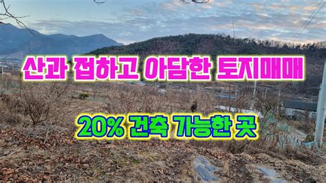 산과 접하고 탁 트인 전망이 좋은 아담한 토지매매 Youtube