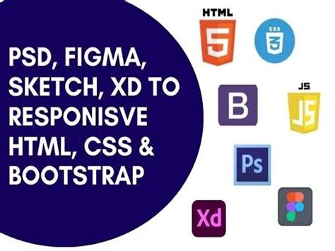 design to code figma xd psd and sketch with html css and js conversion upwork