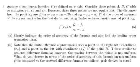 Solved 4 Assume A Continuous Function F X Defined On X Chegg Com