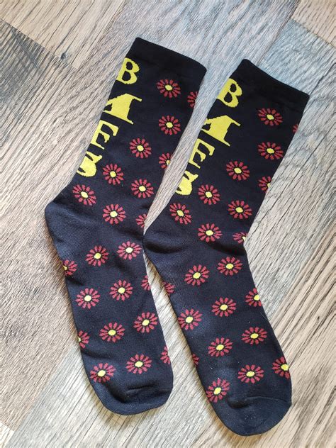 Billy Mf Strings Red Daisy Socks Etsy