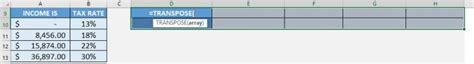 transpose formula in excel myexcelonline