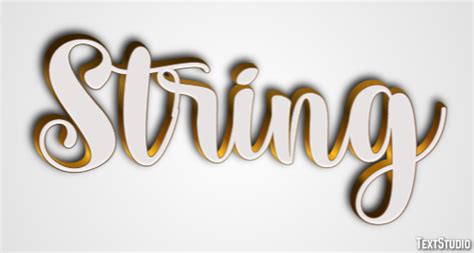 String Text Effect And Logo Design Word