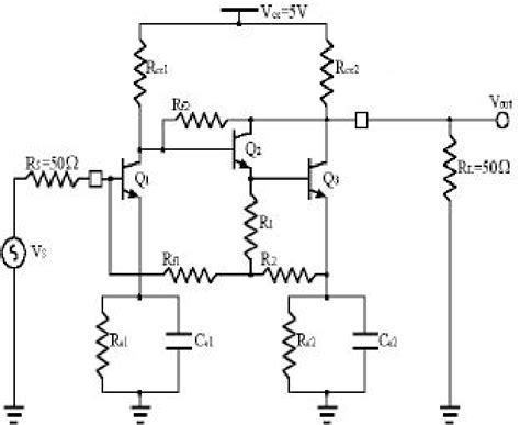 Figure 1 From 28 Db Gain Dc 6 Ghz Gainpgaas Hbt Wideband Amplifiers With And Without Emitter