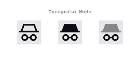 Premium Vector Incognito Mode Icons Set