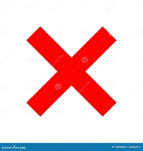 Check Marks Red Cross Icon Simple Vector Stock Vector Illustration Of Approve False