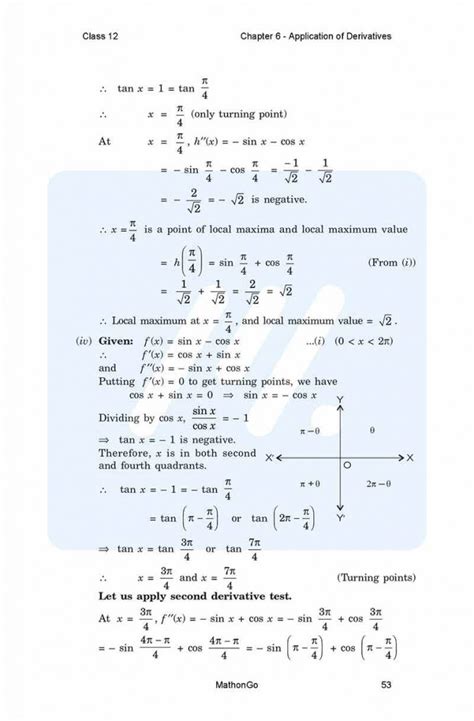 Ncert Solutions For Class 12 Maths Chapter 6 Application Of Derivatives Pdf Download