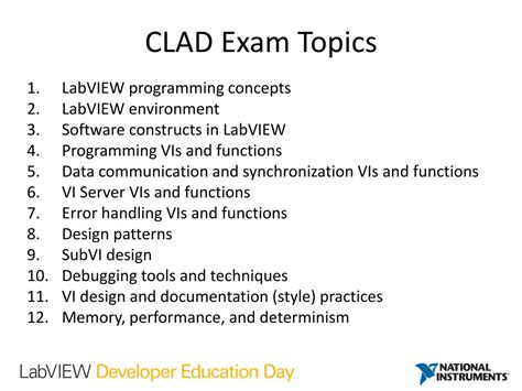 ppt preparing for the certified labview associate clad exam