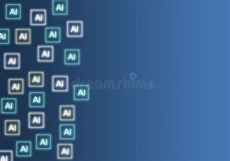 Artificial Intelligence Squares Ai Label Square Neon Light Creative