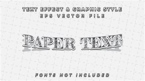 Premium Vector Paper Text Effect