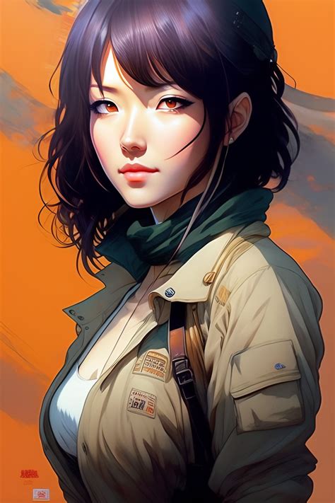 Anime Girl With Light Brown Hair And Blue Eyes