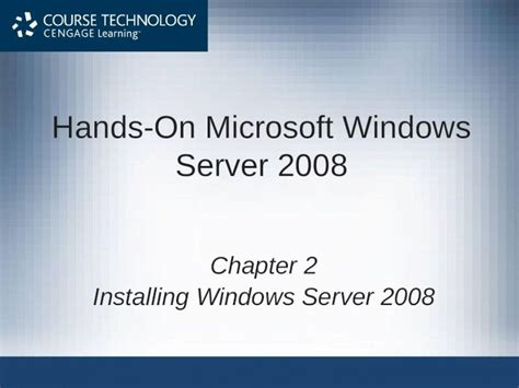 Pptx Hands On Microsoft Windows Server 2008 Chapter 2 Installing Windows Server 2008 Dokumen