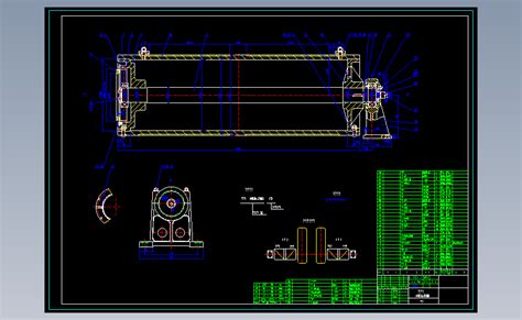 起重机用卷筒φ800x2000图纸autocad 2004模型图纸下载 懒石网