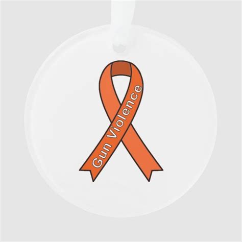 Cause Ribbon Gun Violence Ornament