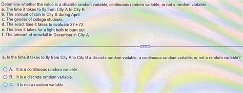 Solved Determine Whether The Value Is A Discrete Random Variable