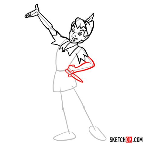 How To Draw Peter Pan Sketchok Easy Drawing Guides