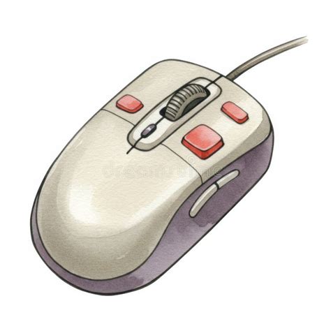 Beige And Purple Wired Computer Mouse Illustration Stock Illustration Illustration Of Mouse