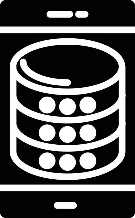 Database Glyph Icon Vector Art At Vecteezy