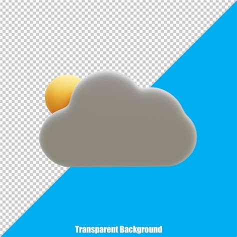 투명 배경에 일기 예보 아이콘 프리미엄 Psd 파일