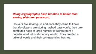 Password Storage Explained PPT