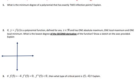 Solved 1 What Is The Minimum Degree Of A Polynomial That