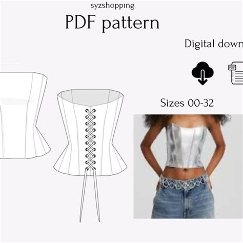 Corset Pattern Pdf Etsy
