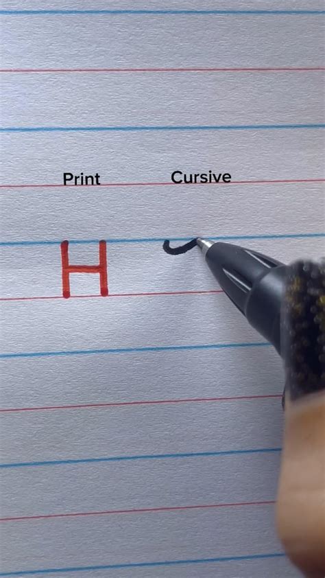 “h” Print And Cursive Handwriting Lettering Calligrahy Handwriting Reels Shorts Fyp… In 2025
