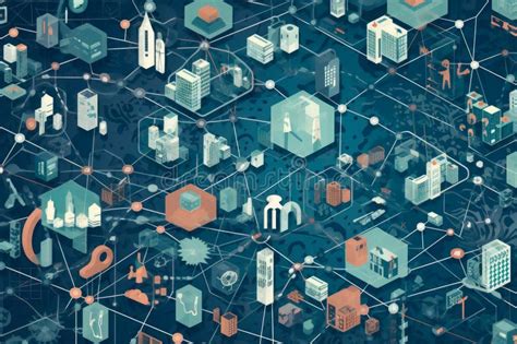 A Tapestry Of Interconnected Industries Stock Illustration Illustration Of Network Synergy