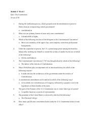 Quiz The Constitution Pdf Module 2 Week 2 Quiz The Constitution 29 Out Of 30 1 During The