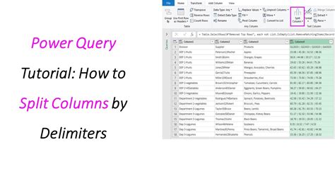 Power Query Tutorial How To Split Columns By Delimiters Youtube