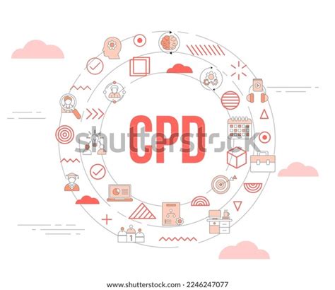 Cpd Continous Professional Development Concept Icon Stock Vector