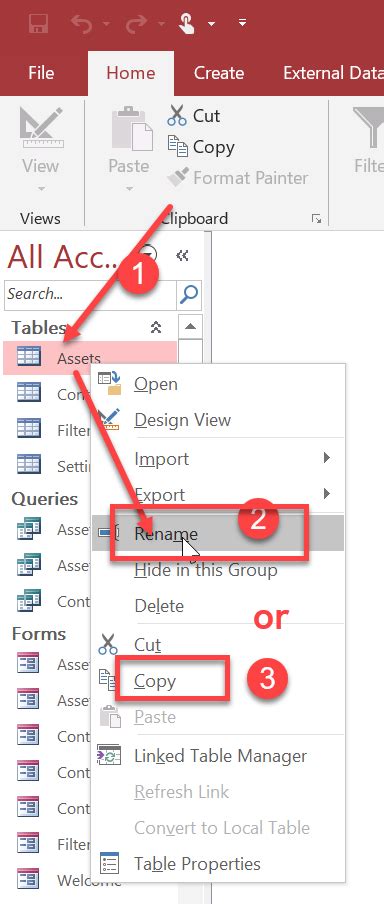 Rename Access Table Microsoft Qanda