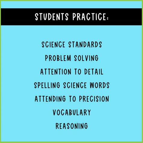 Secret Code Worksheets 3rd Grade Science Standards Review By Innate Press