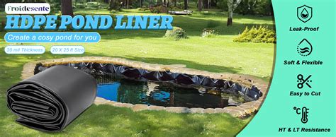 20 X 25 Ft Pond Liner 20 Mil Hdpe Pond Liners For Outdoor