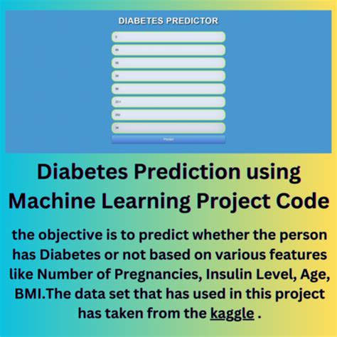 diabetes prediction using machine learning project code projectworlds
