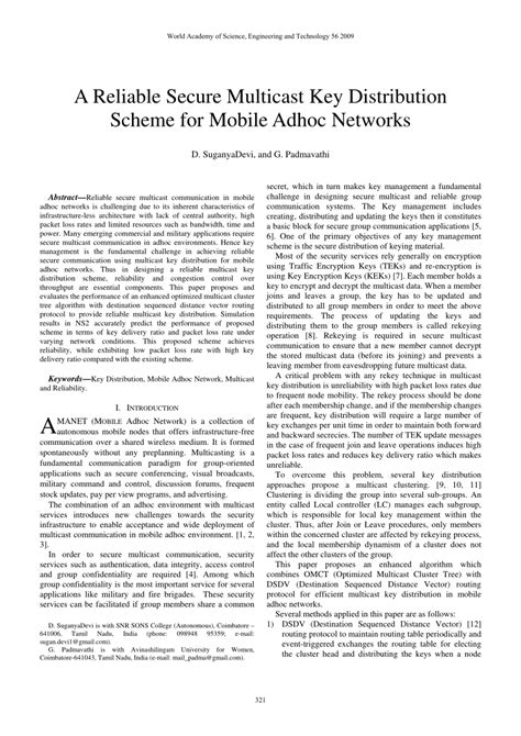 Pdf A Reliable Secure Multicast Key Distribution Scheme For Mobile