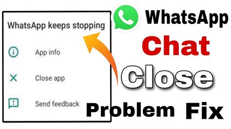How To Fix Whatsapp Chat Close Problem Whatsapp Keeps Stopping Problem 2023 Youtube